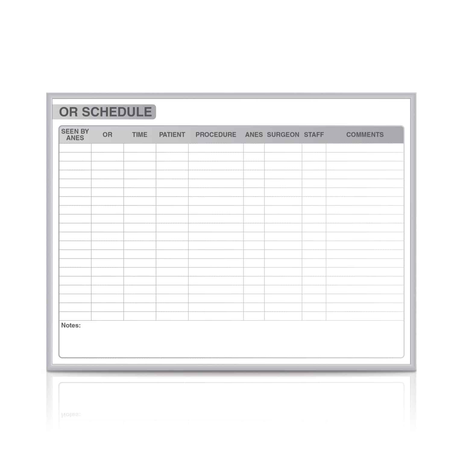 OR Schedule Whiteboard - Ghent