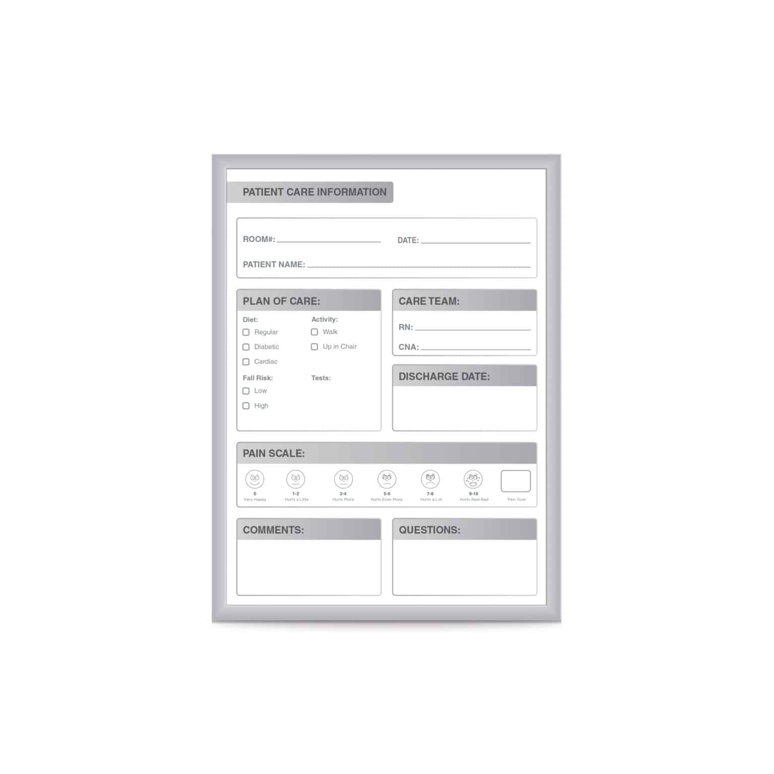 Enhance Care With Ghent Patient Room Whiteboard